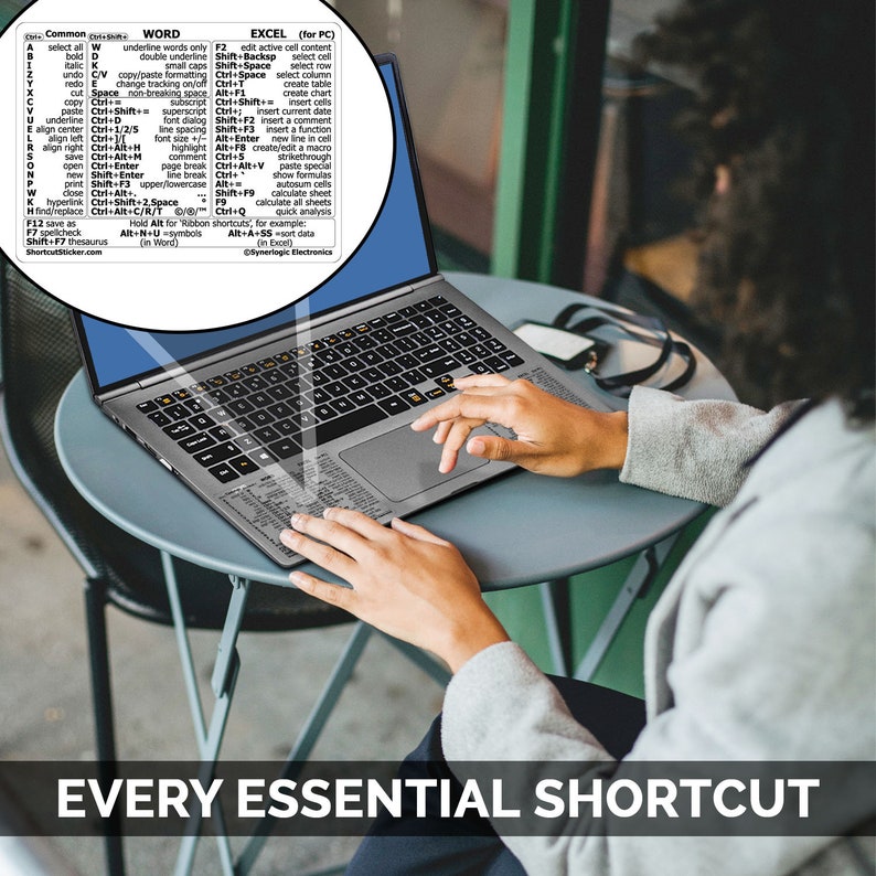 Word/excel for Windows PC Keyboard Shortcut Sticker - Etsy
