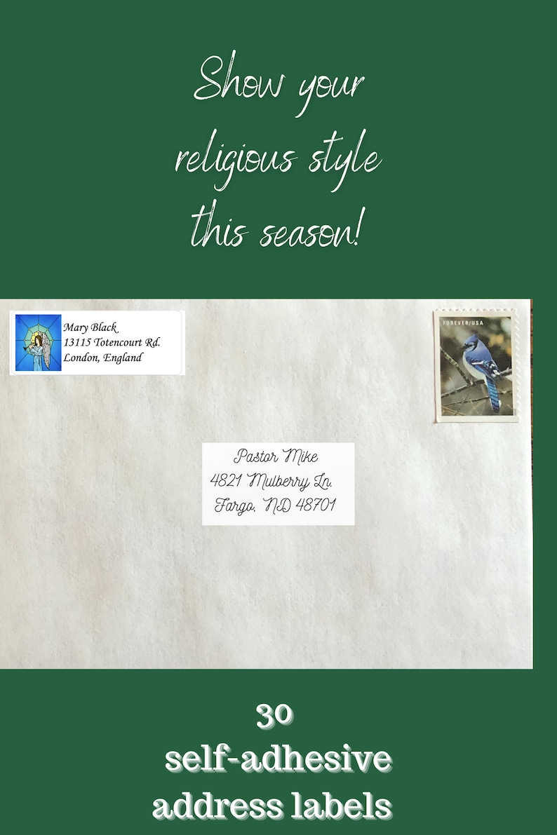 Religious Christmas Return Address Label Stickers - Etsy