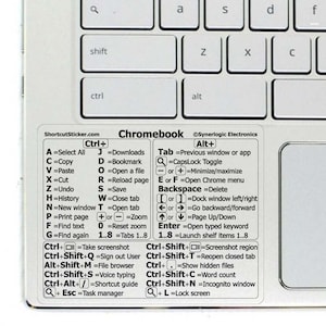 Chromebook Shortcut Sticker for Any Laptop With Chrome OS High Quality ...