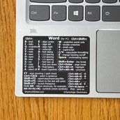 Word for Windows Pc/laptop Cheat Sheet Reference Guide Shortcut Sticker ...