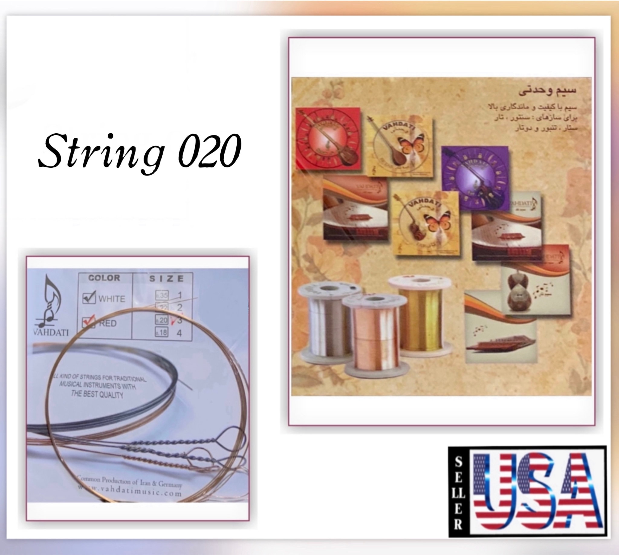STRING 020, for Sehtar , Tar , Tanboor , Dootar, Wire 20, Setar,taar,tanbour - Etsy