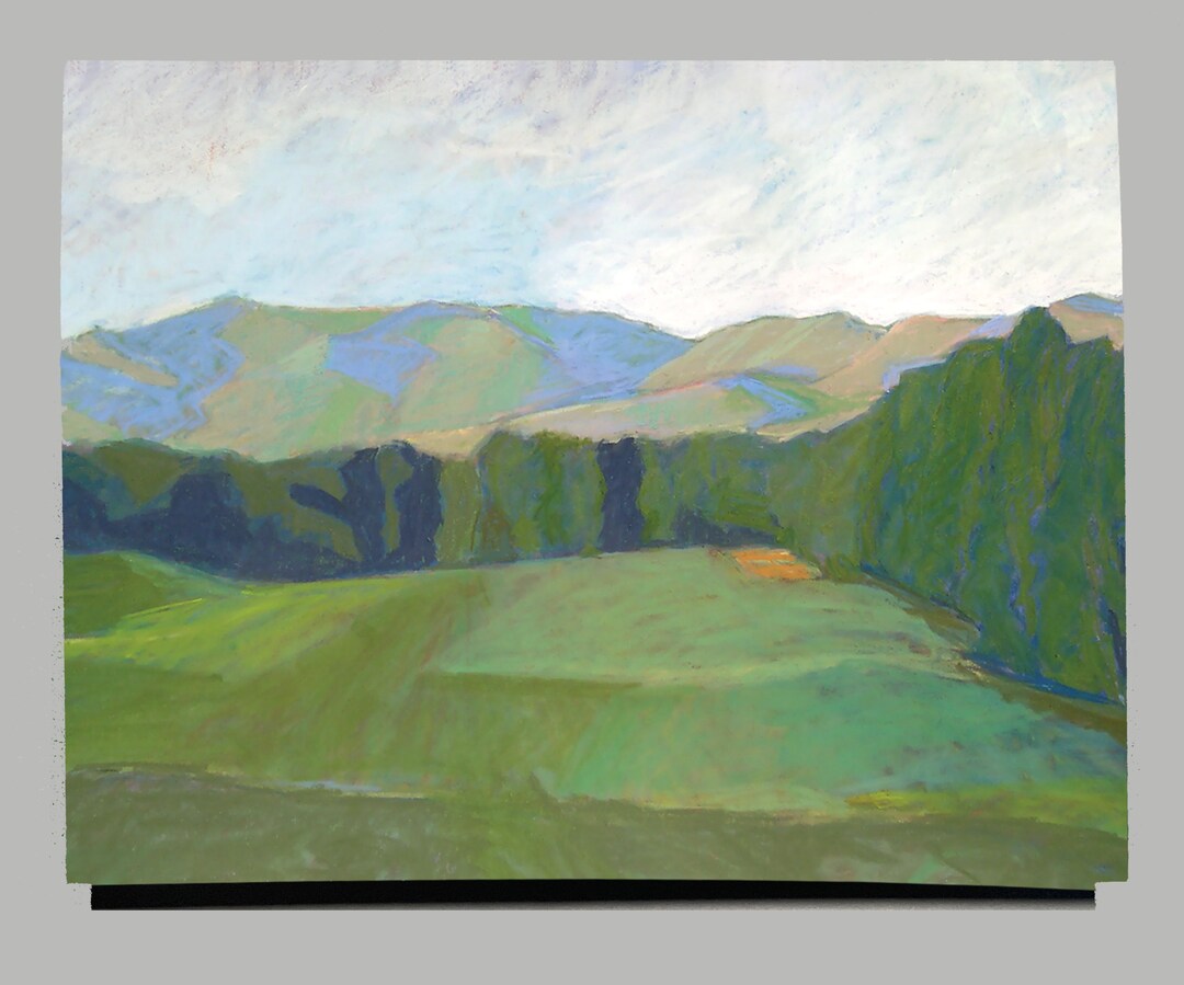 Vermont Landscape Notecards Set | Nichols Hill View Pastel Painting - Etsy