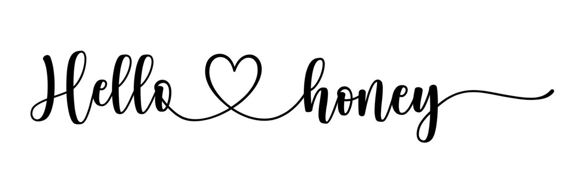 Hello Honey Font Hello Honey Font SVG | Etsy