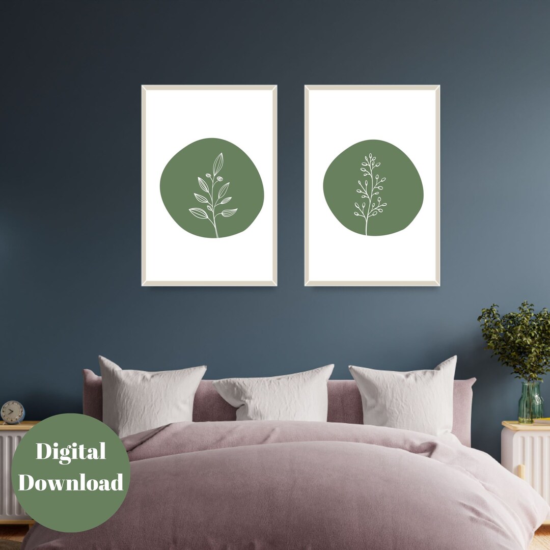 Minimalist Floral Wall Art Printable Wall Decor Digital - Etsy