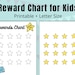 PRINTABLE REWARD CHART for Kids|simple Kids Reward Chart|behavior Chart ...