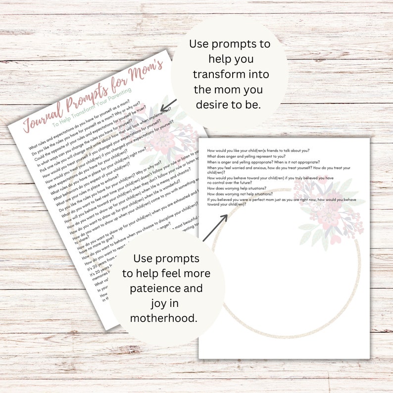 Printable Mom Journal Prompts, Parenting Journal Prompts, Journal ...