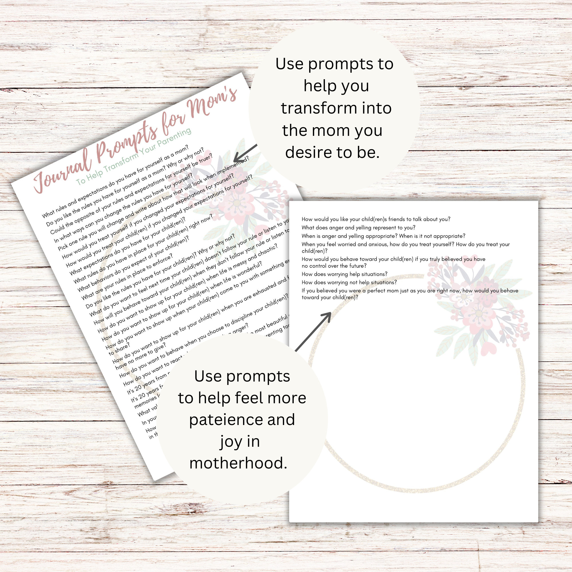 Printable Mom Journal Prompts, Parenting Journal Prompts, Journal ...