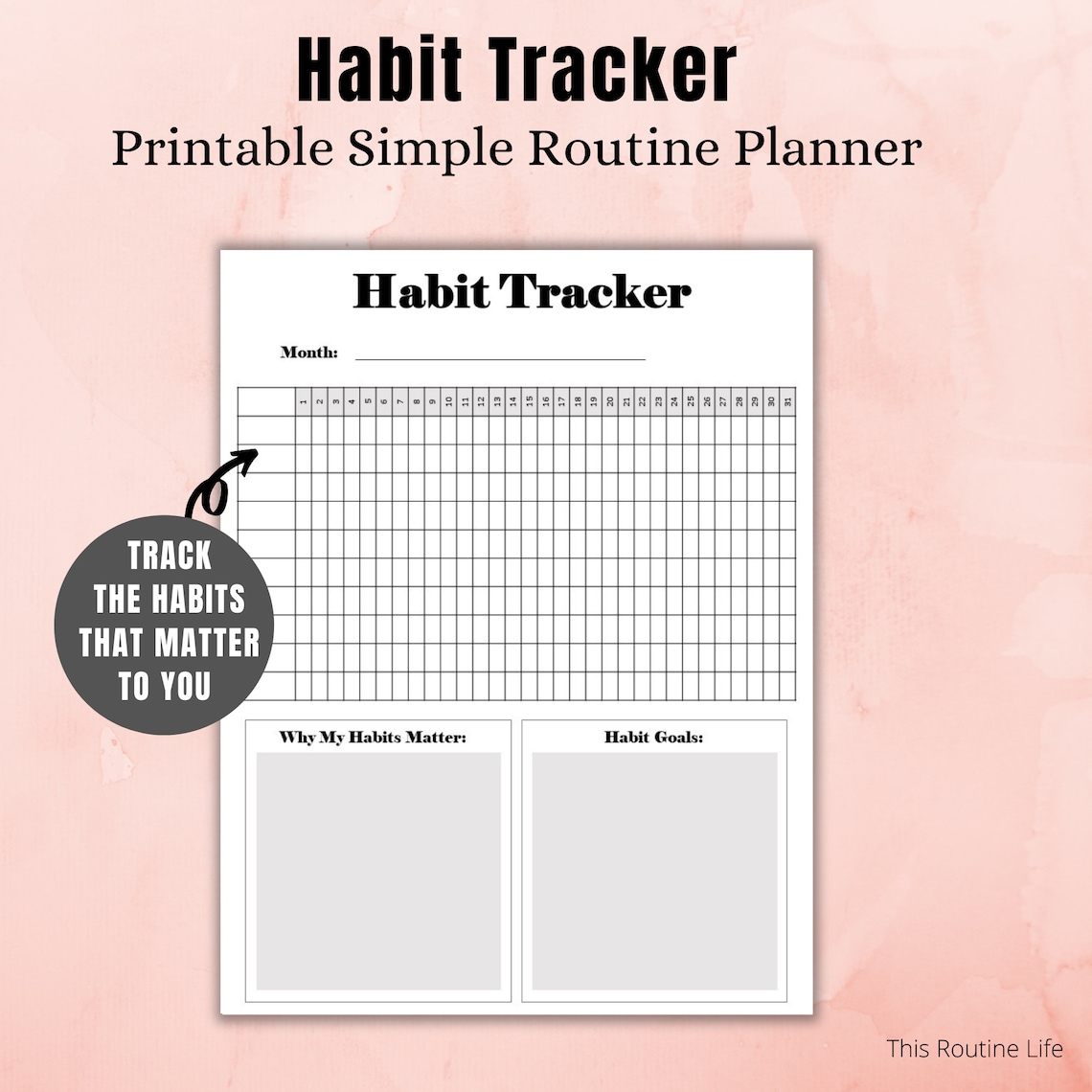 Simple Routine Printable Planner Bundle, Letter Size, Daily Planner ...