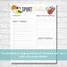 Sport Checklist for Kids, Athletic Checklist for Kids, Printable ...