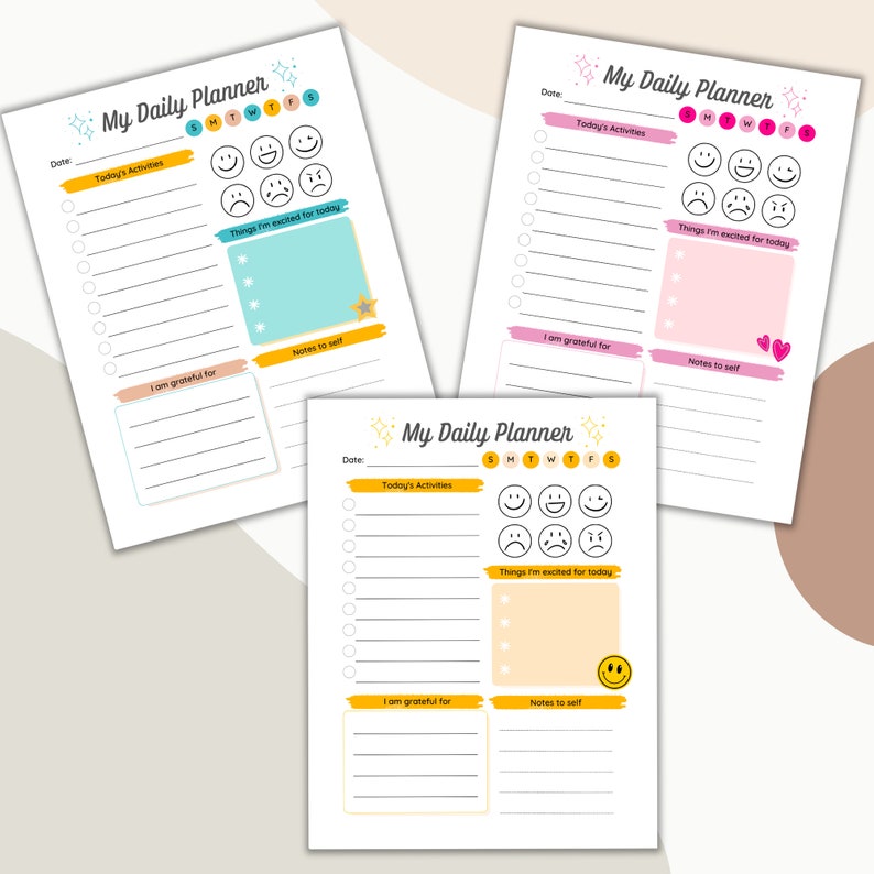 Kids Planner Printable Starter Kit, Daily Planner, Habit + Homework ...