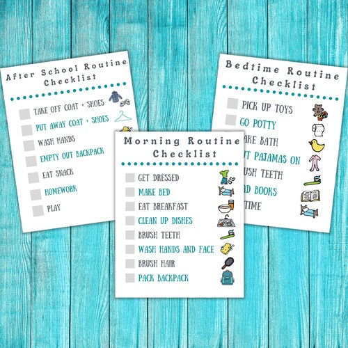 Kids Morning After School Bedtime Checklist Printablekids - Etsy