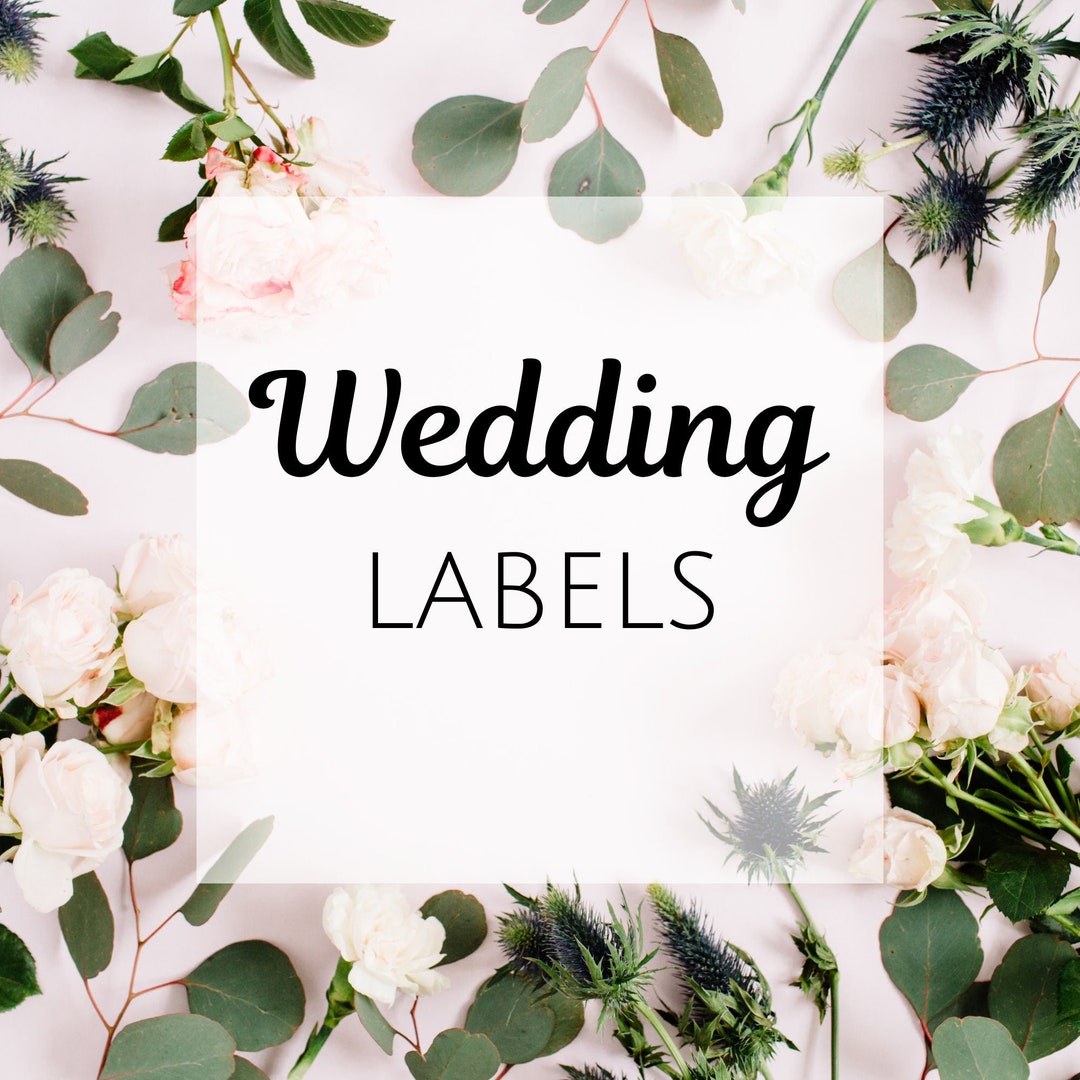 Custom Wedding Labels & Decals / Personalized Event Labels - Etsy