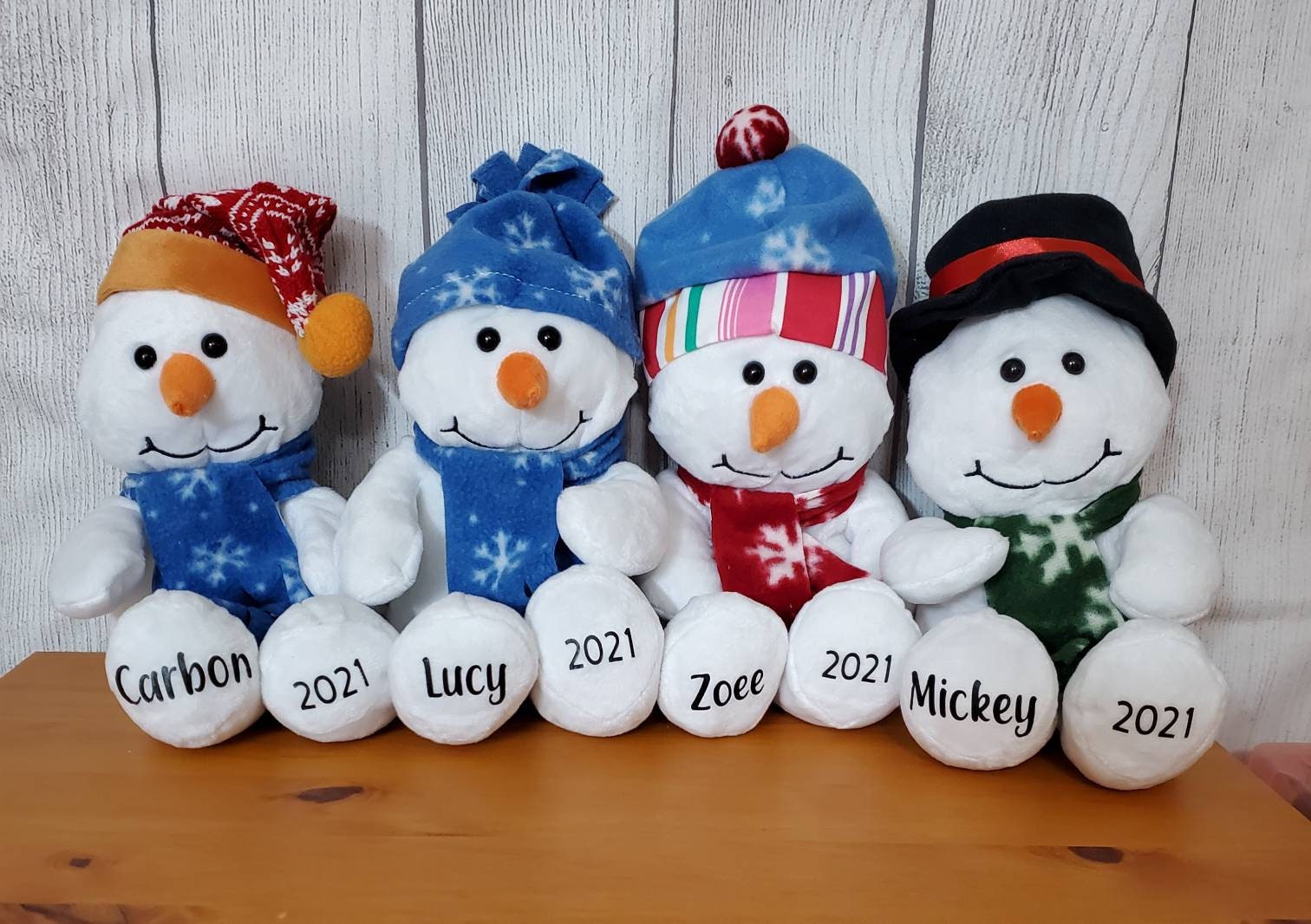 Personalized Plush Stuffed Snowman - Etsy
