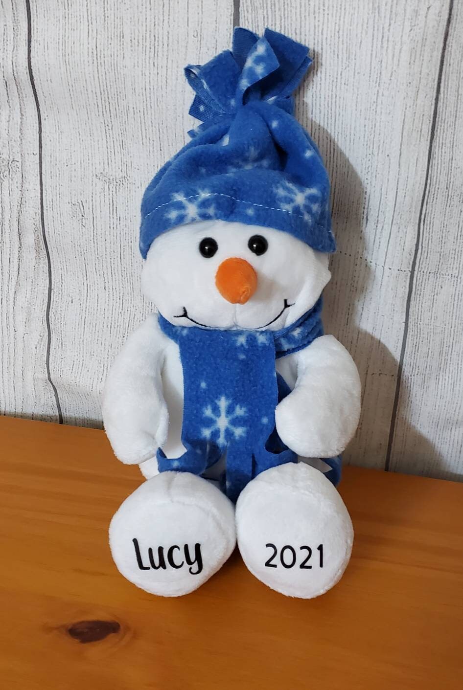 Personalized Plush Stuffed Snowman - Etsy