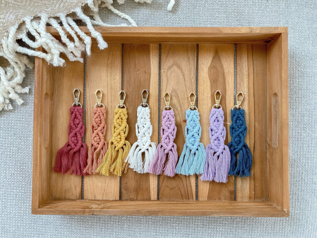 Mini Macrame Keychain | Mini Boho Keychain | HANDMADE Keychain ...