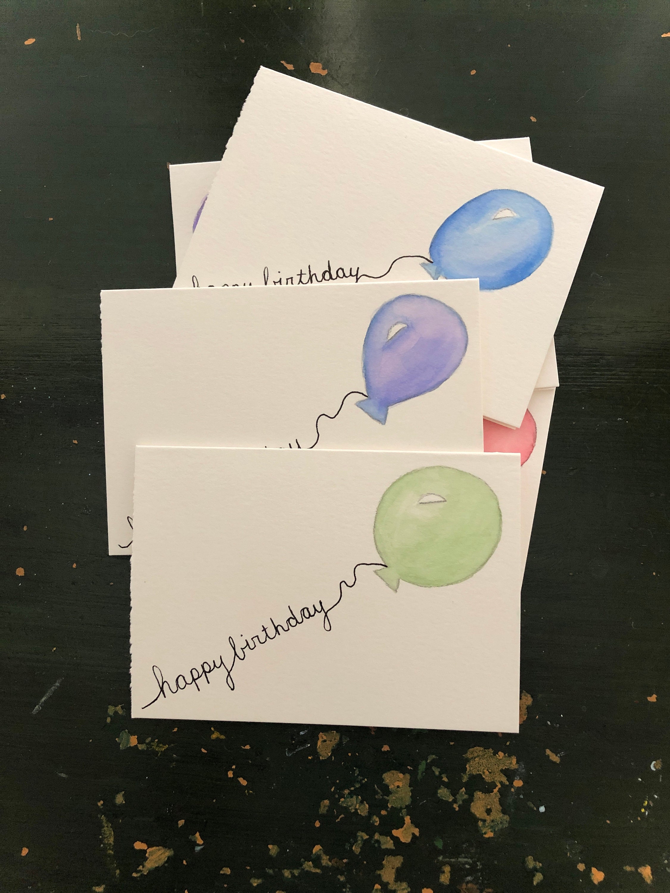 Happy Birthday Balloon Cards - Etsy