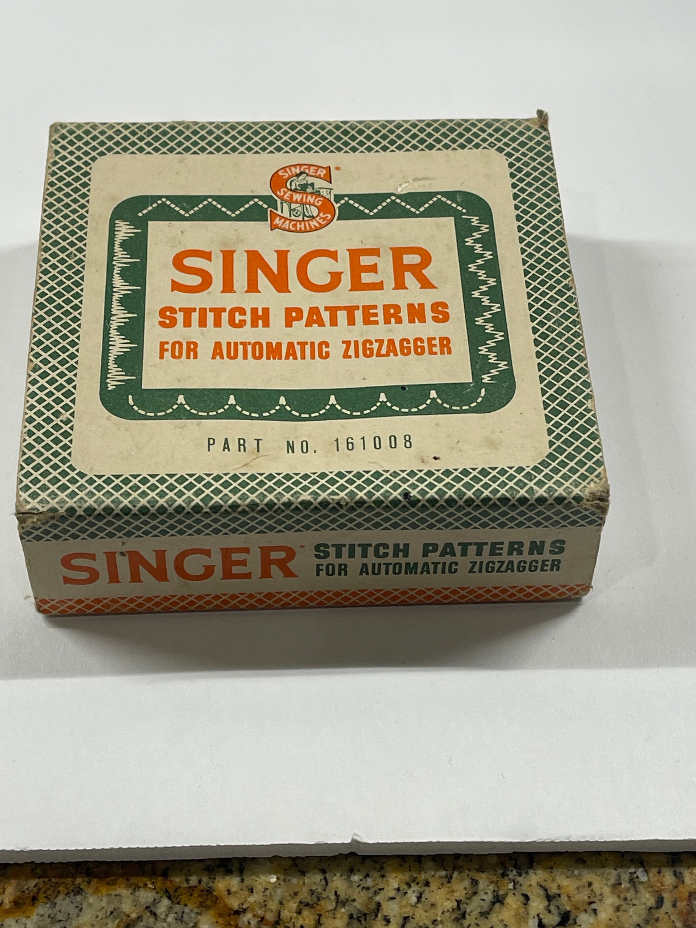 Vintage Singer Stitch Patterns Set 2 for Automatic Zigzagger 161008 Red ...