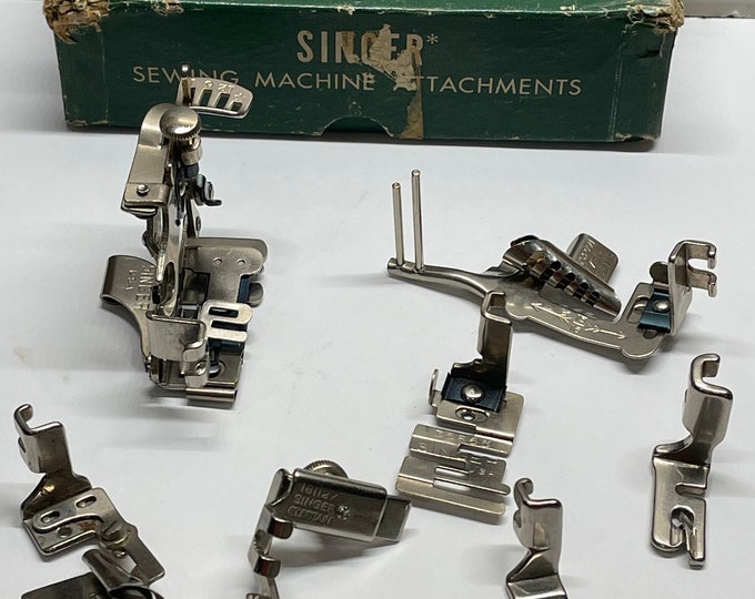 Vintage Singer Attachments 160481 7 Feet Original Box Low Shank ...