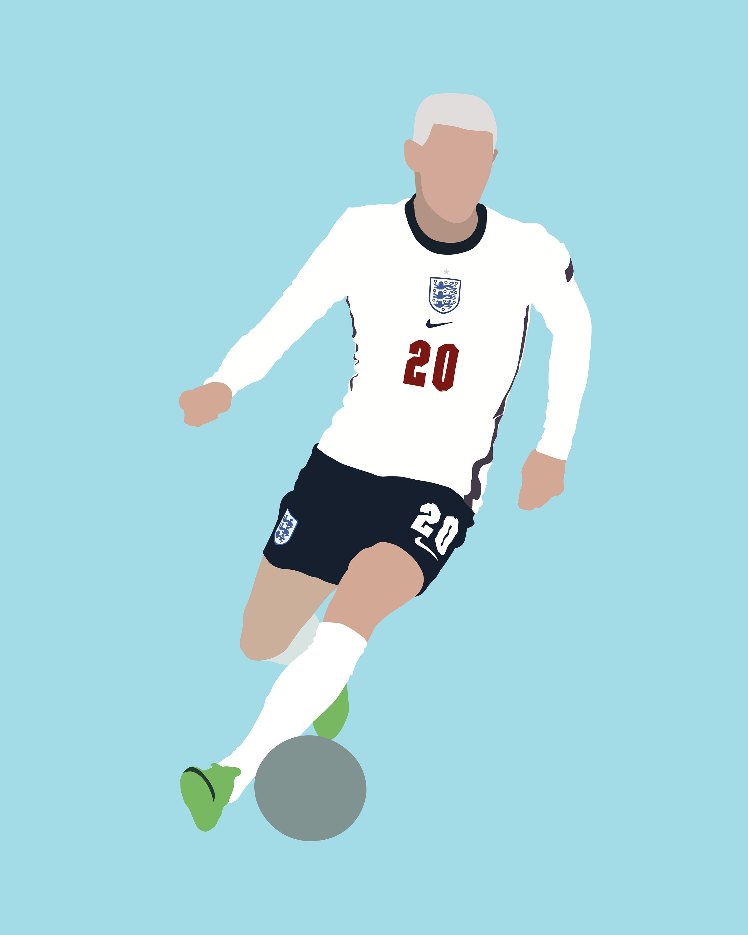 Phil Foden Digital Cartoon Art
