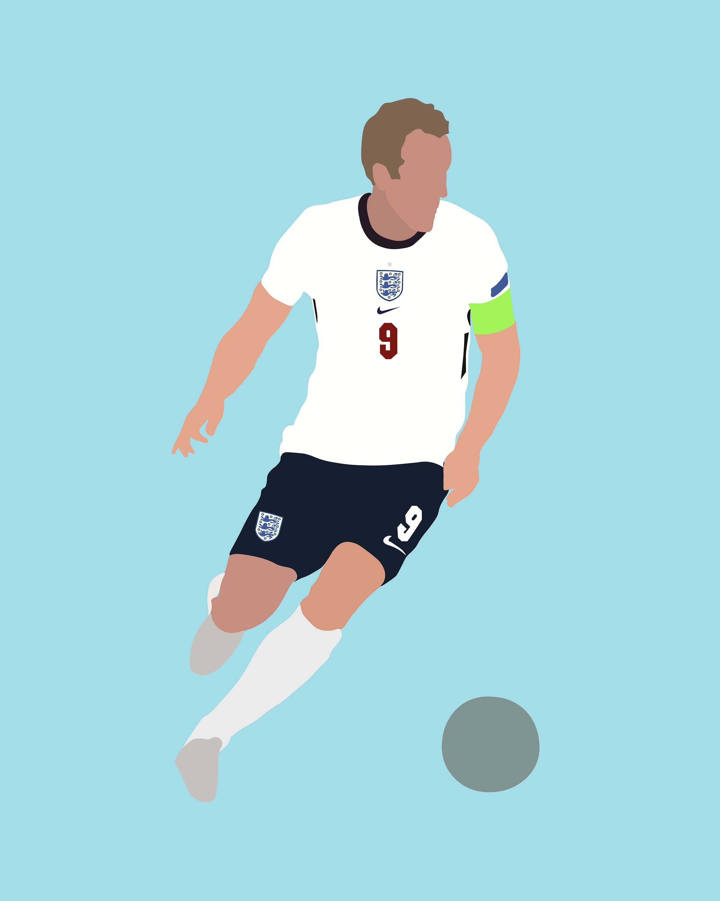 Harry Kane Digital Illustration - Etsy UK