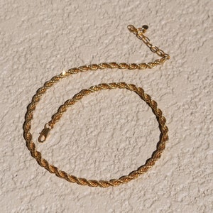 Rope Necklacebold Rope Chainminimalist Jewelrysteel Chain - Etsy