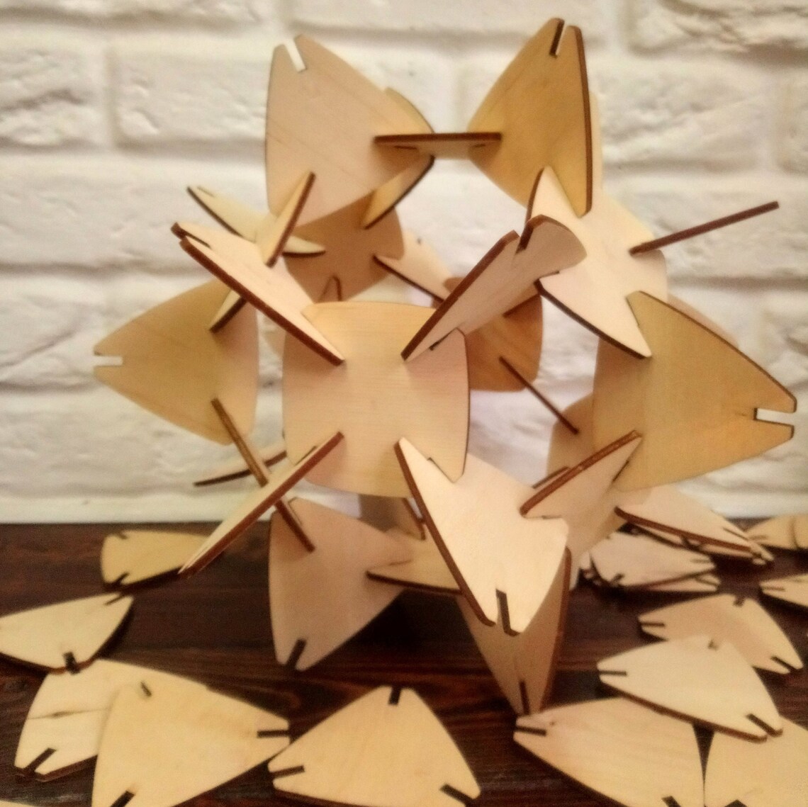 3D Wood Puzzle, Modular Toys, Design Widgets, Decor Wood Design, 3D ...