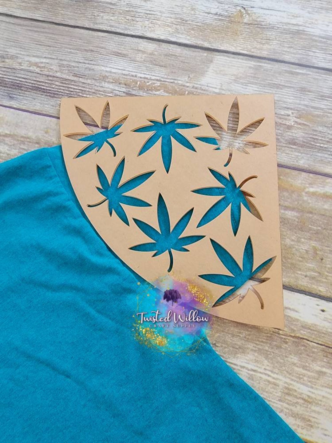 Marijuana Print T-shirt Sleeve Bleaching Stencil, Marijuana Bleach ...