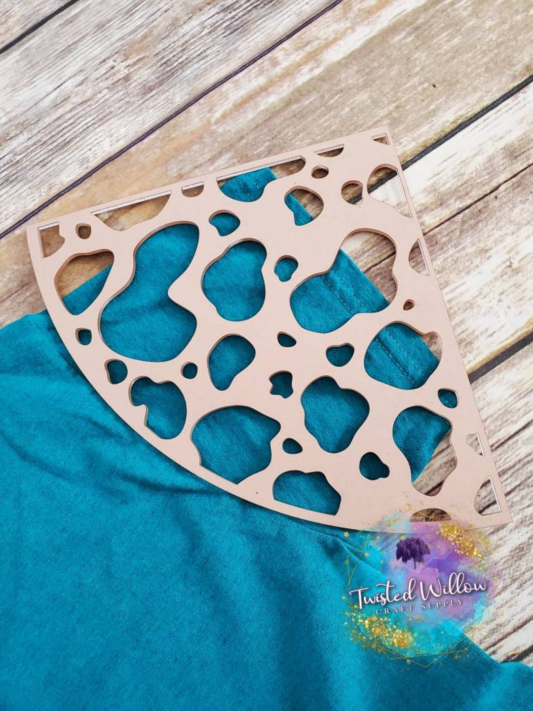 Cow Print T-shirt Sleeve Bleaching Stencil, Shirt Bleach Stencil, Cow ...