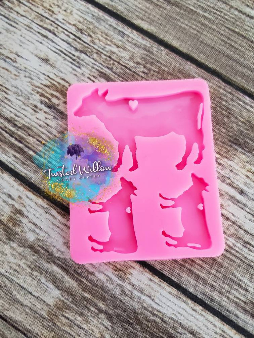 Cow Family Keychain Mold, Mama Cow With Mini Cows Keychain Mold, Cow ...