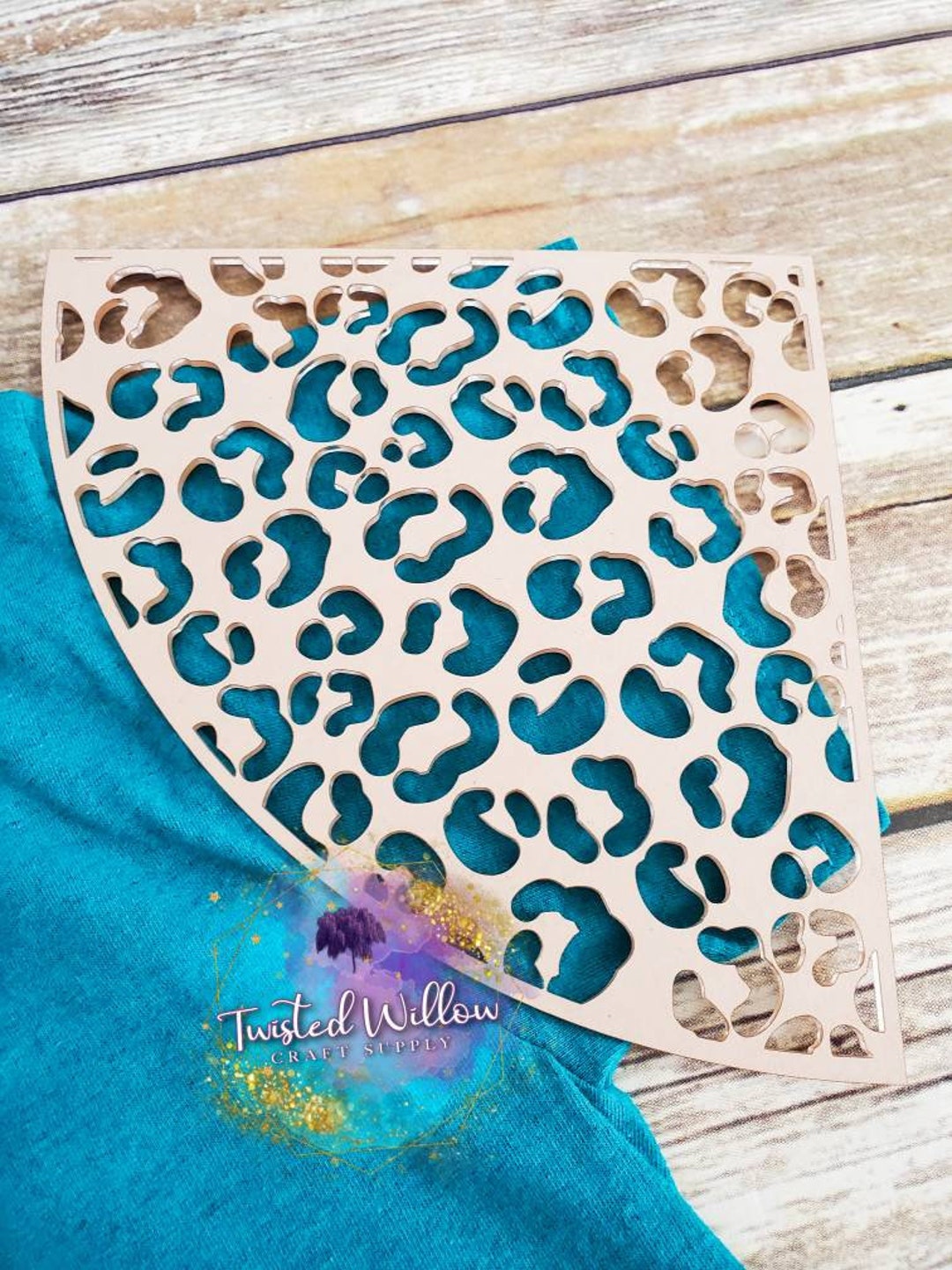 Leopard Print T-shirt Sleeve Bleaching Stencil, Shirt Bleach Stencil ...