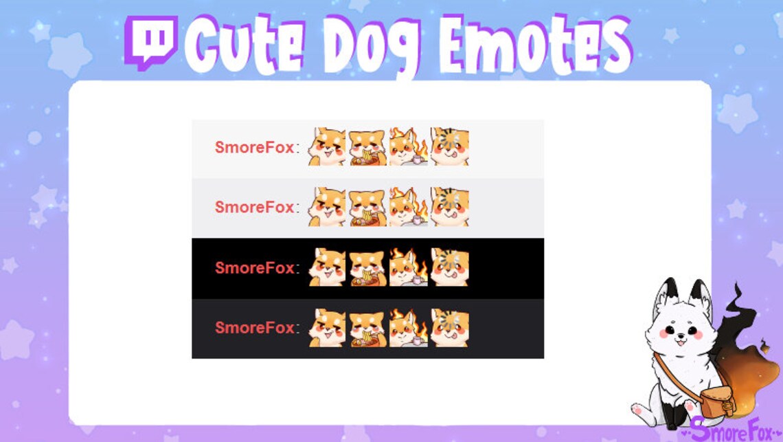 Cute Dog Emotes ( Twitch / Discord ) - Etsy