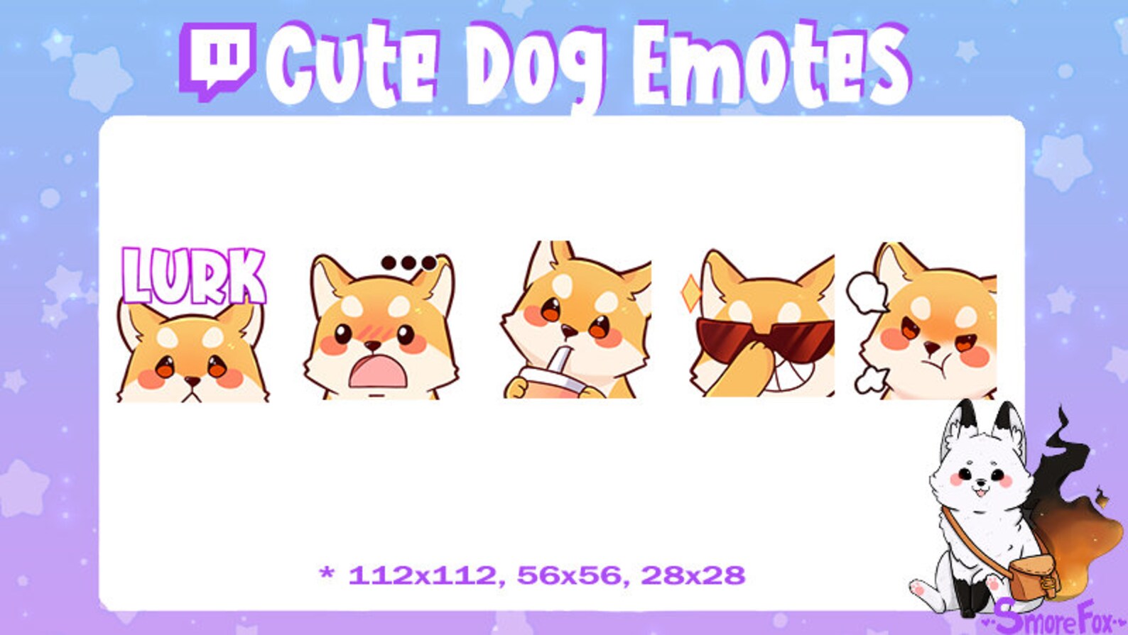 Cute Dog Emotes Twitch / Discord | Etsy