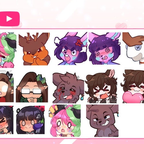 Custom Twitch Emotes Three Emotes Art Commission Discord - Etsy