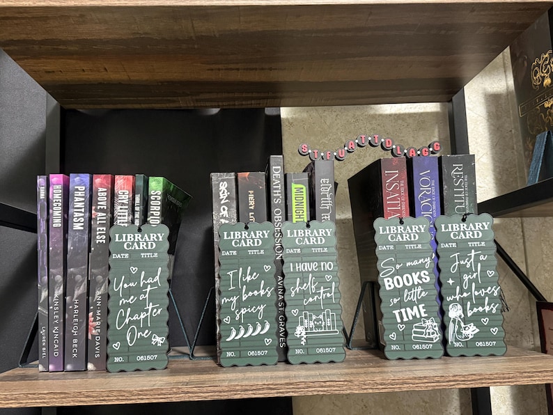 Library Card Bookmarks - Etsy