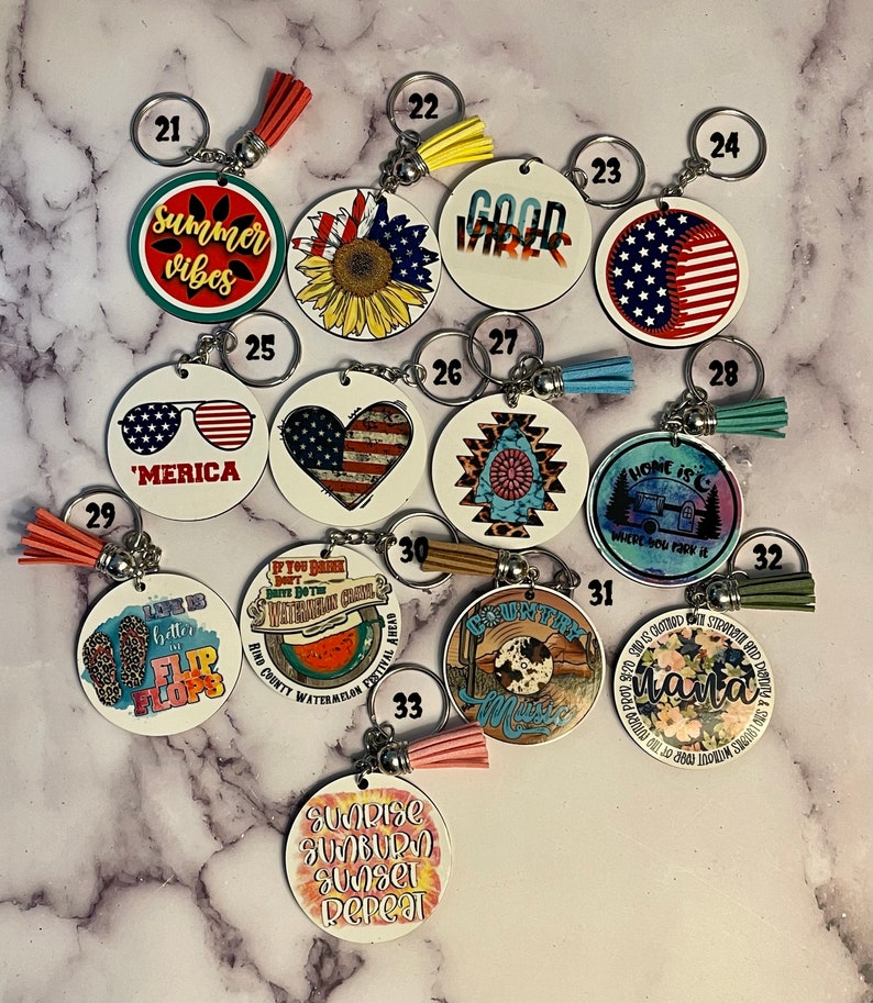 2 Round Keychains - Etsy