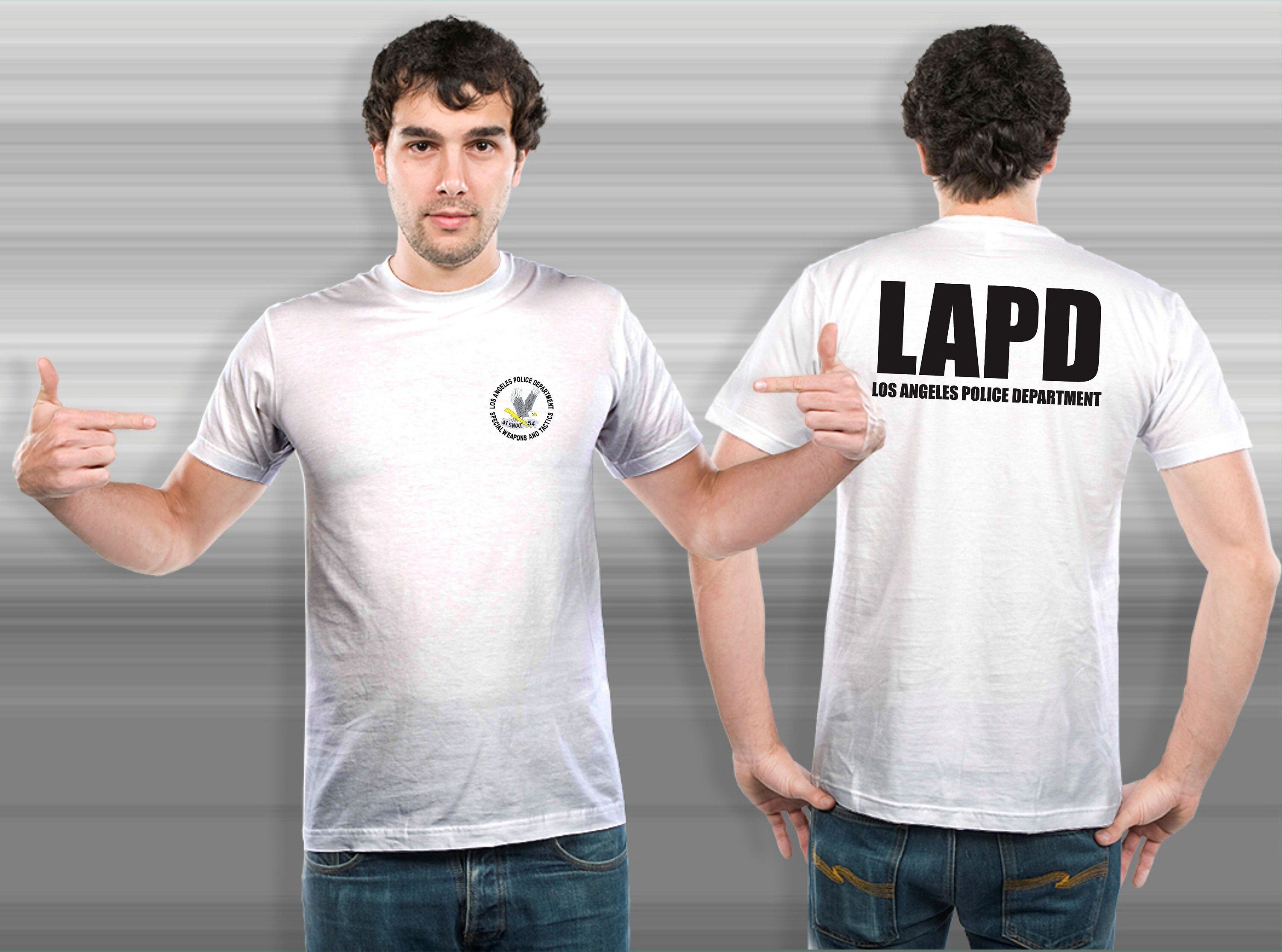 LAPD Los Angeles Police Custom Men's Back and Front T-shirt S-3xl - Etsy