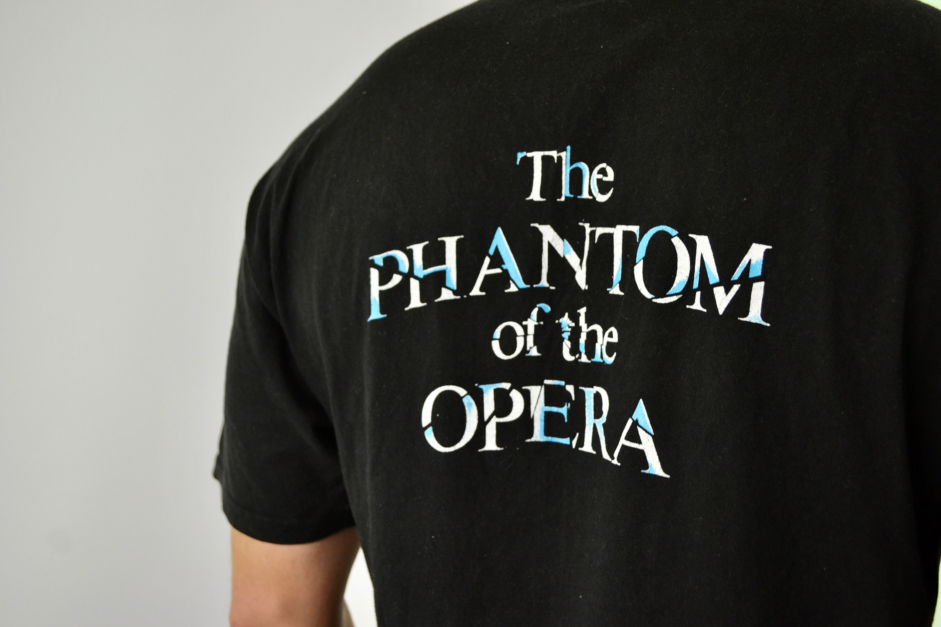 90s Vintage Phantom of the Opera Shirt Size Large Vtg Black Glow ...