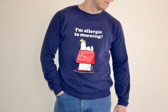 70s 80s vintage Snoopy sweatshirt Size Large Vtg fade… - Gem