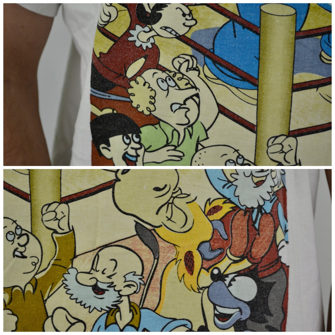90s Vintage Old Cartoons Shirt Size XL Vtg White Popeye Tee - Etsy