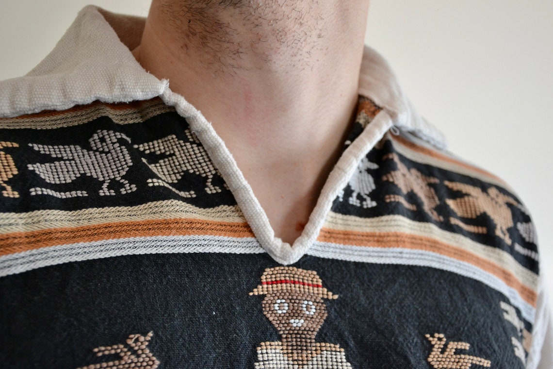 Vintage Peruvian Jacket Size Medium Vtg Multicolor Native - Etsy