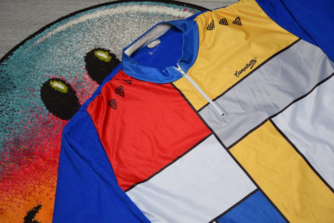 90s Vintage Piet Mondrian Cycling Jersey Size Xxlarge Vtg Campitello ...