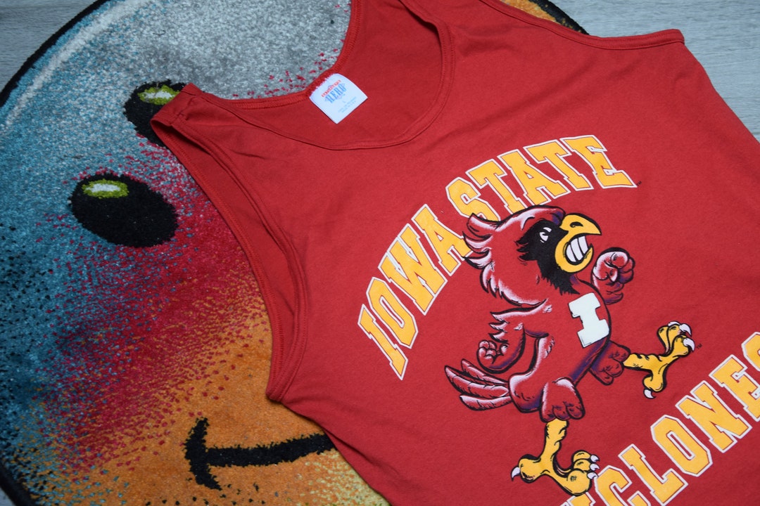 90s Vintage Iowa State Cyclones Shirt Size Large Vtg Red NFL Football ...