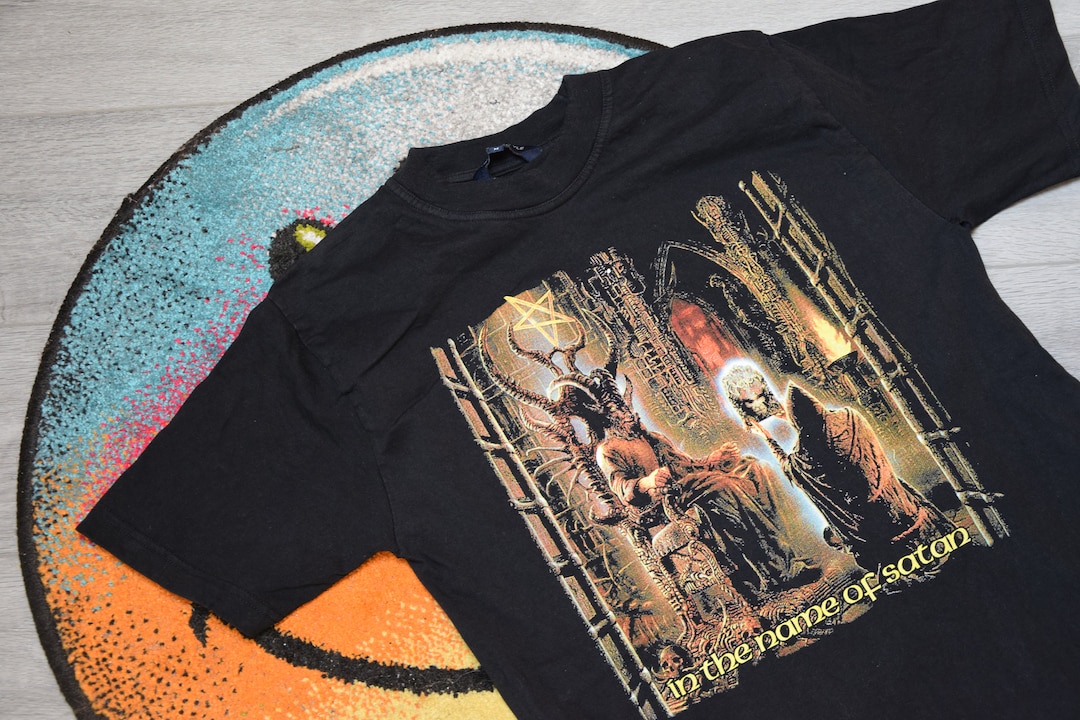 Vintage Satan Shirt Size Medium Vtg Black Pentagram Tee Sz M (in the ...