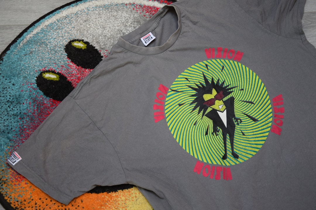 80s Vintage Vision Psycho Stick Shirt Size X Large Vtg Gray Skateboard ...