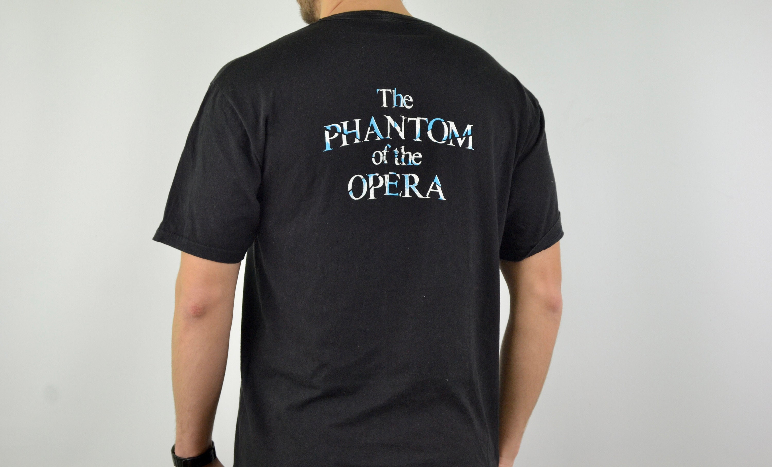 90s Vintage Phantom of the Opera Shirt Size Large Vtg Black Glow ...
