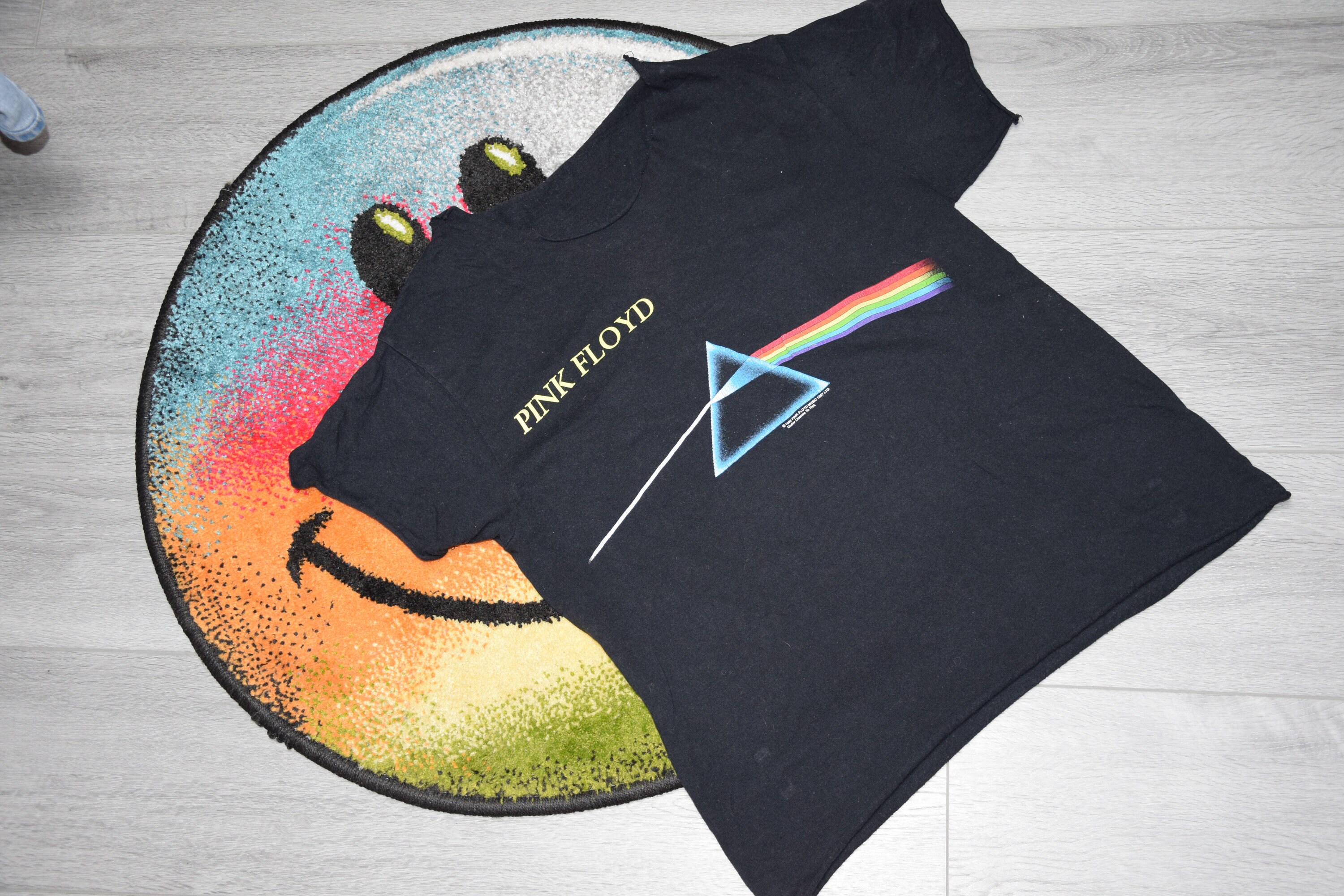 90s Vintage Pink Floyd Shirt Size Small Vtg Cropped Black 90s Vintage Pink Floyd Shirt Size Small Vtg Cropped Black