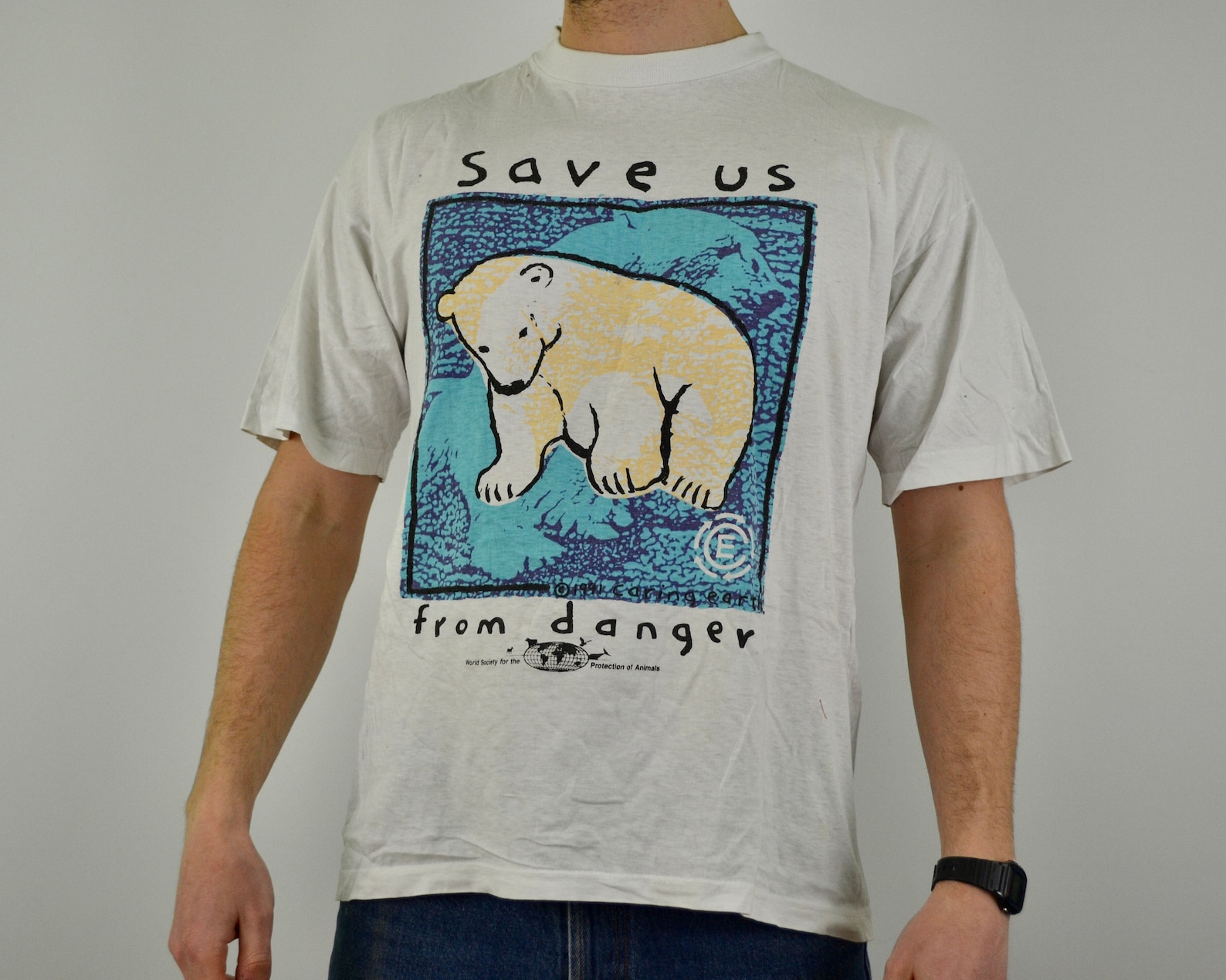 90s Vintage Peta Shirt Size XL Vtg White Protection of Animals Tee ...