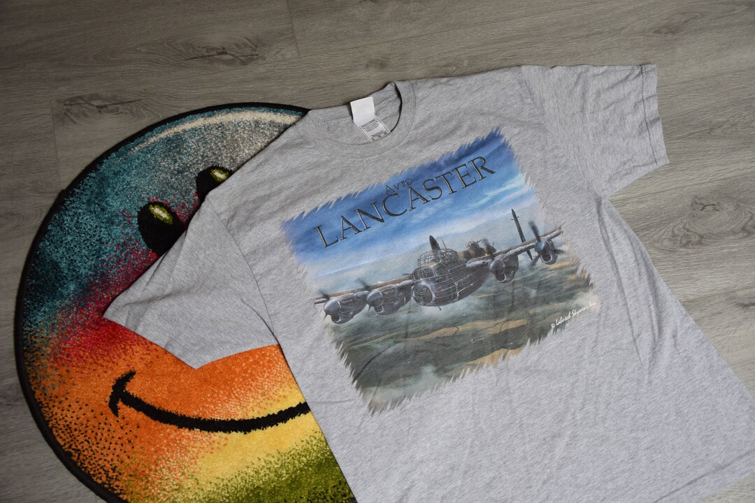 Vintage Avro Lancaster Shirt Size X Large Vtg Gray Avia тфмн Army Tee ...