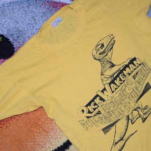 70s Vintage Rick Wakeman Shirt Size Small Vtg Yellow Journey to the ...
