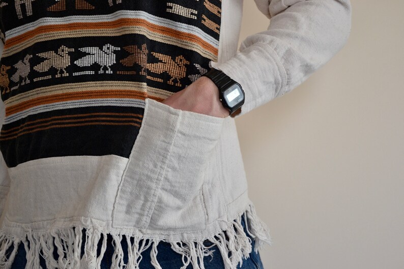 Vintage Peruvian Jacket Size Medium Vtg Multicolor Native - Etsy